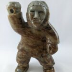 Soapstone Carving – Inuk Man-One - Arctic Carvings